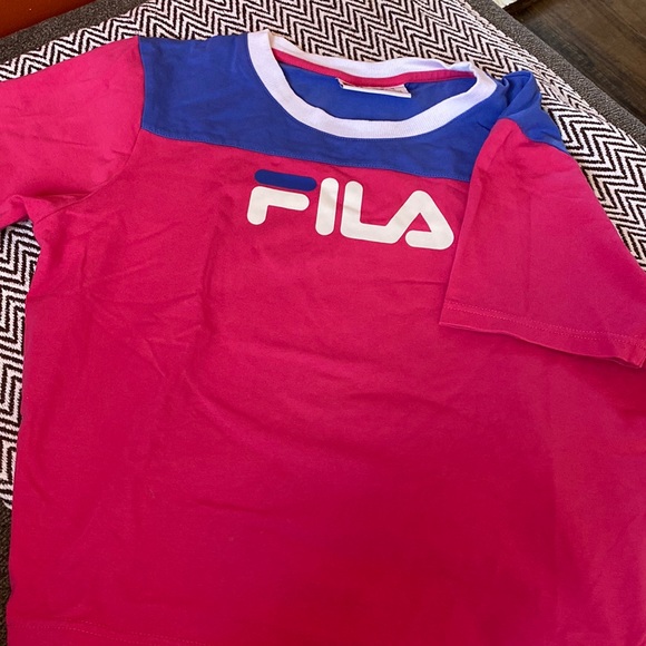 Fila | Tops | Fila Pink Long Crop Top | Poshmark